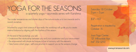 Yoga + Creativity Toronto | Classes + Workshops Pranasacral